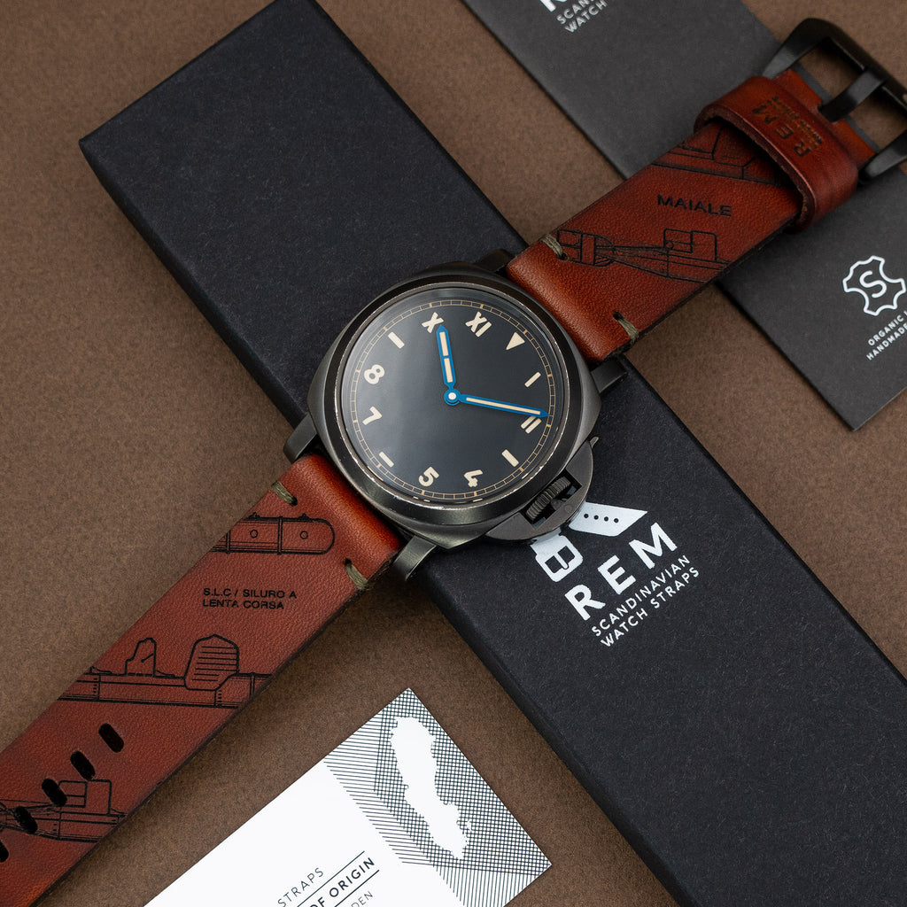 REM – Maiale – Laser engraved watch strap for Panerai – REM Straps