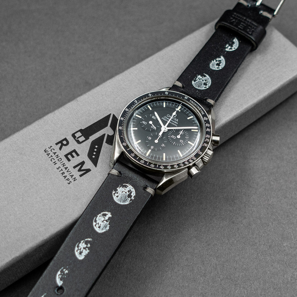 REM – Moonphase – Watch strap with luminescent Laser engraving – REM Straps